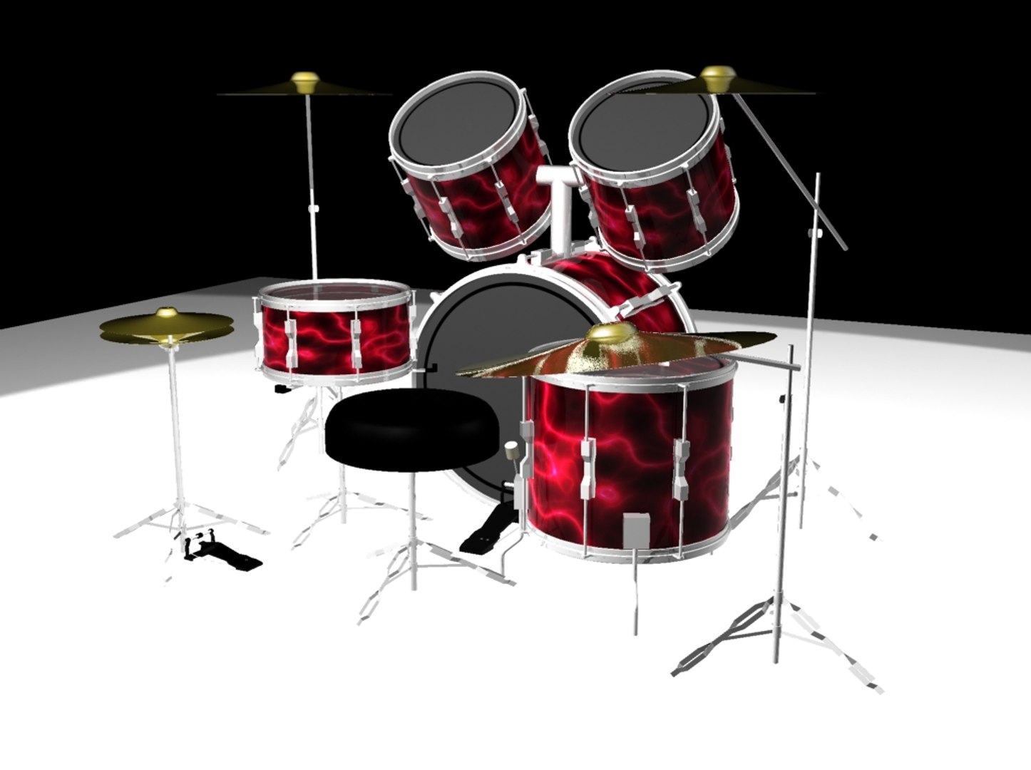 3d Drum Set Model