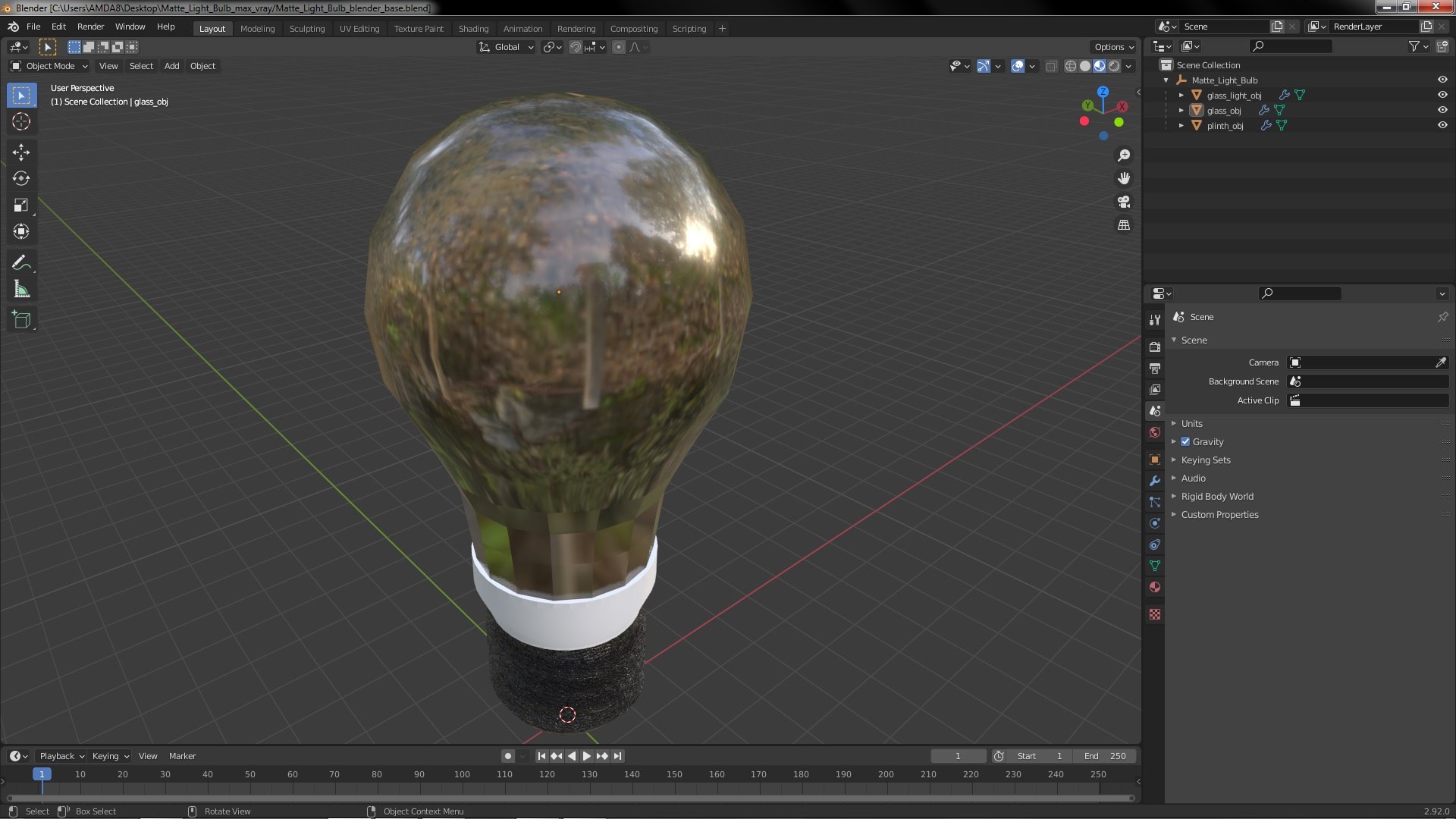 Matte Light Bulb 3D Model - TurboSquid 2115256