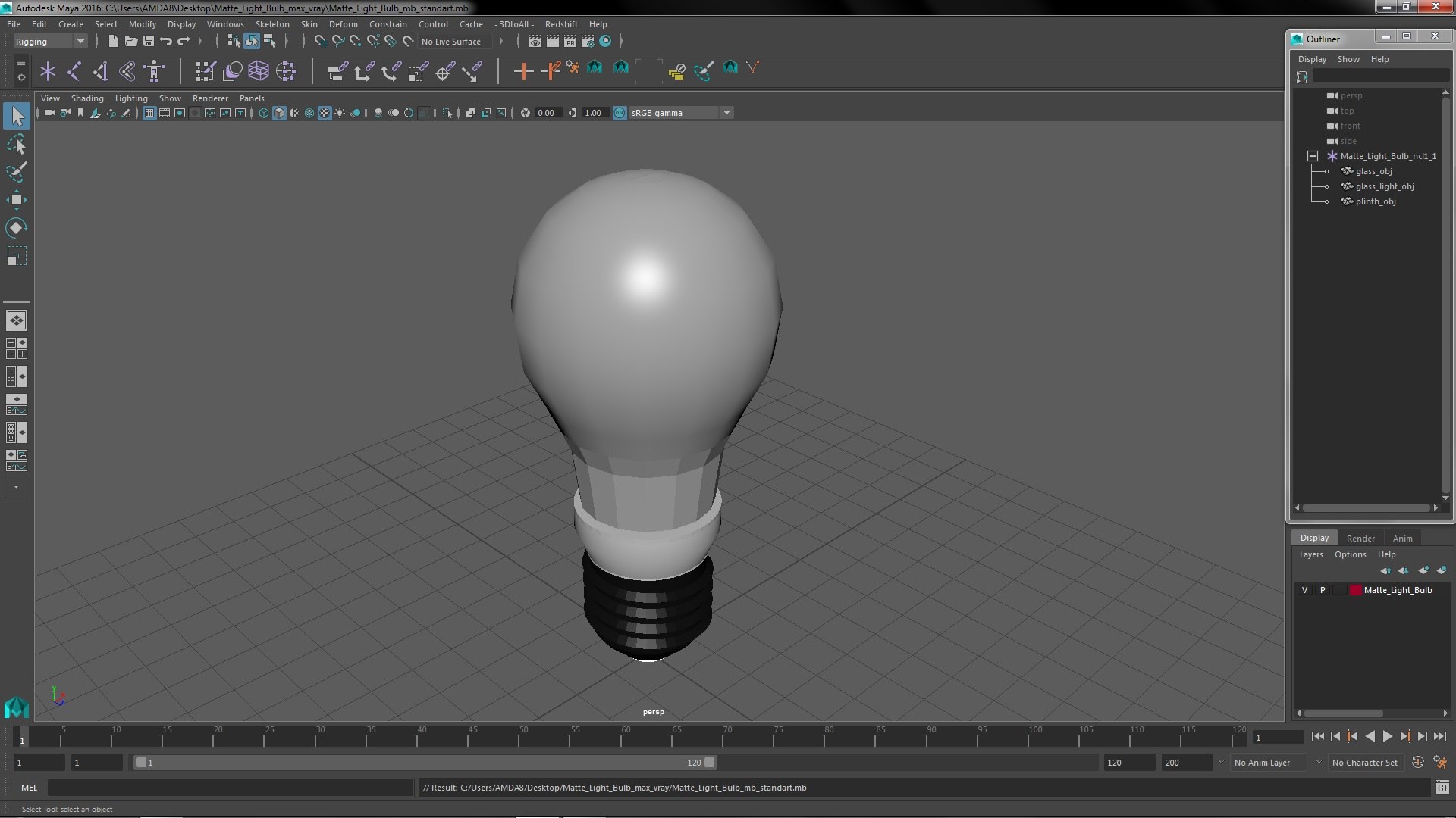 Matte Light Bulb 3D Model - TurboSquid 2115256