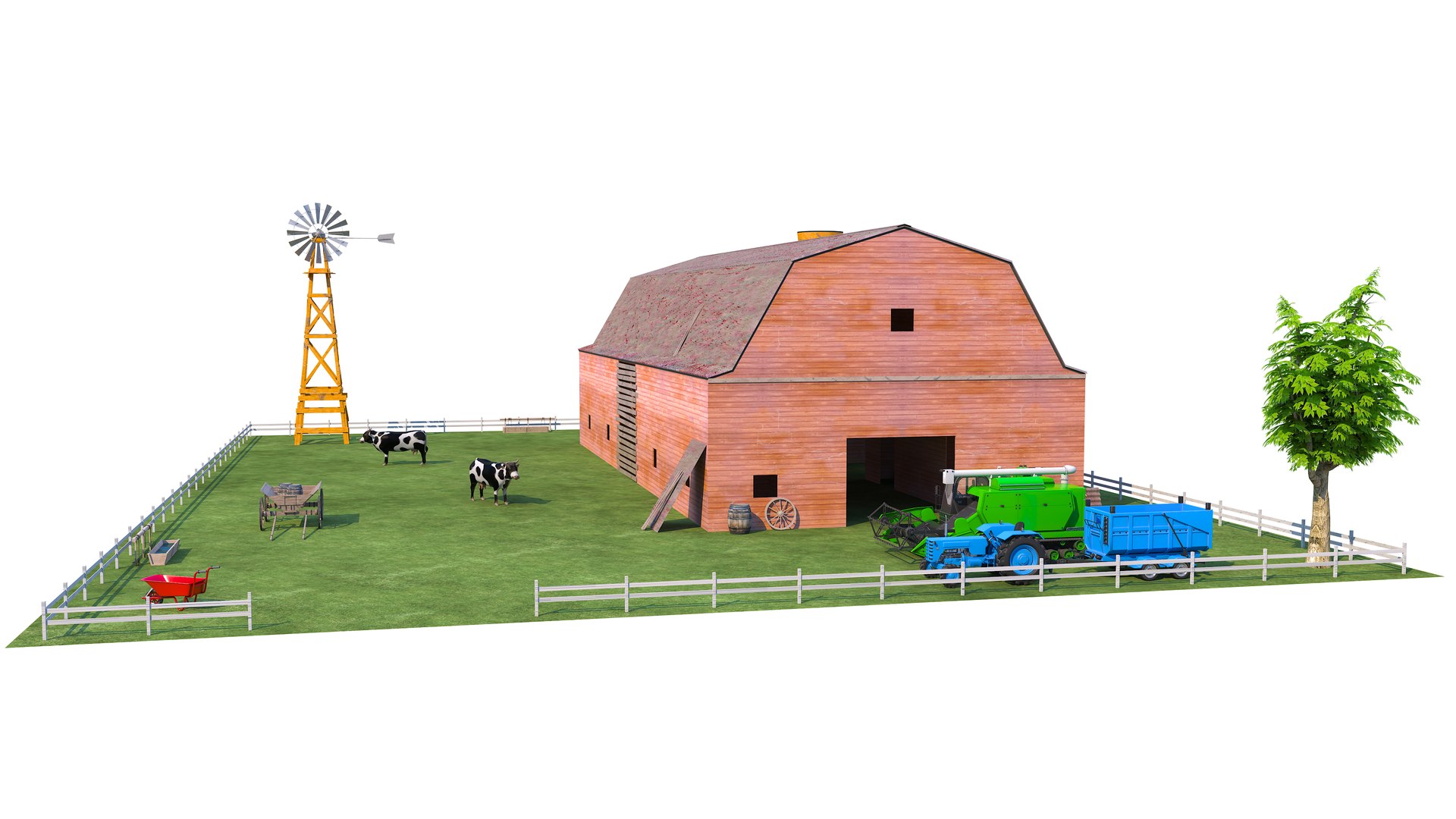 Detailed Farm Barn 3D - TurboSquid 2268966