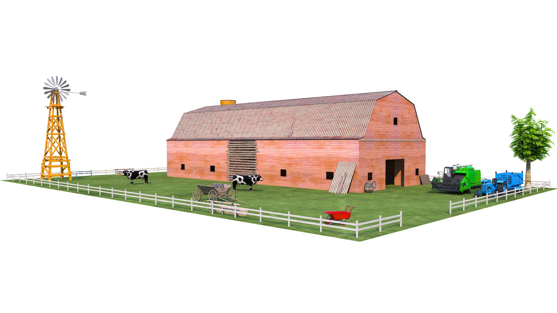 Detailed Farm Barn 3D - TurboSquid 2268966