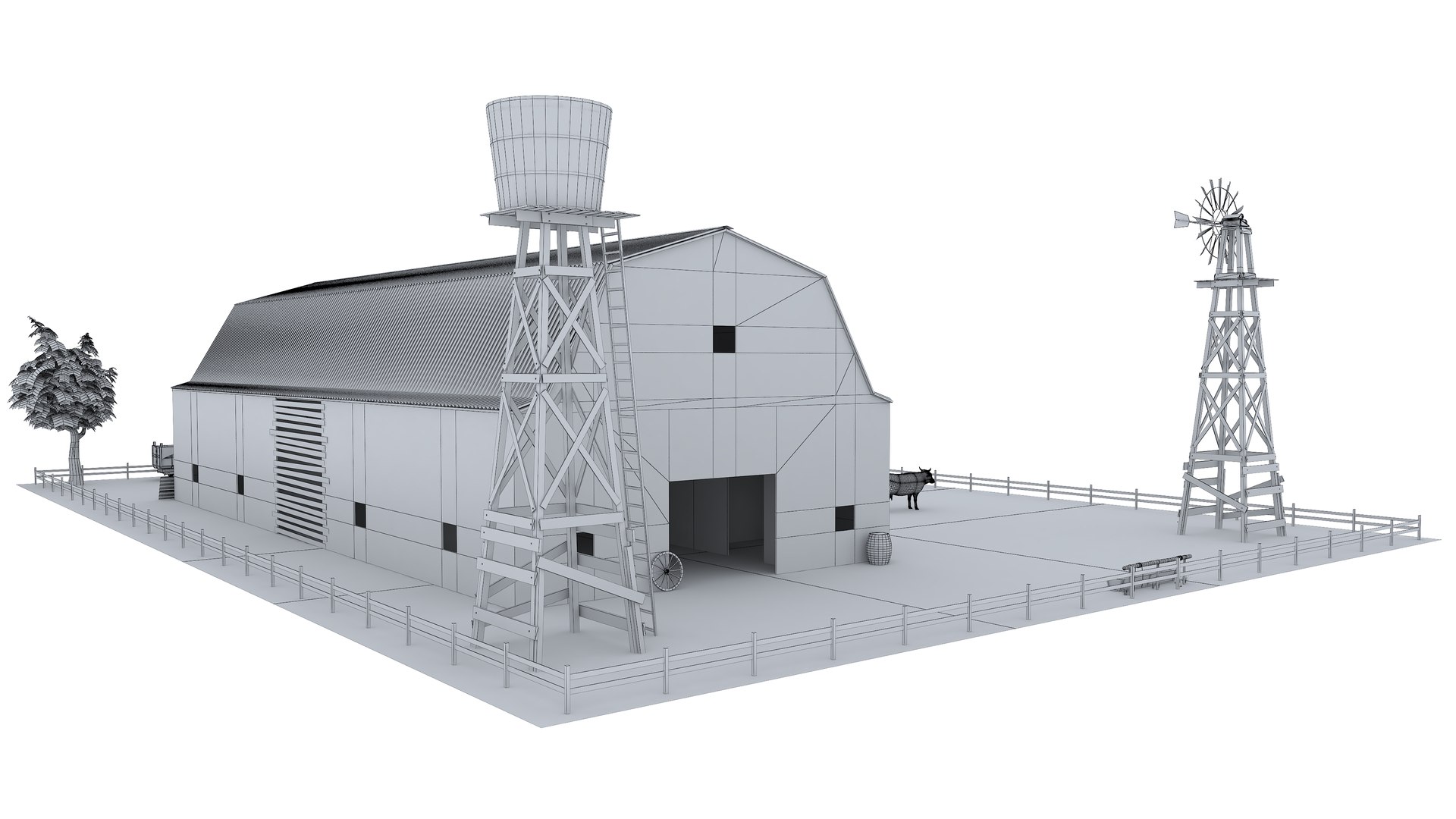 Detailed Farm Barn 3D - TurboSquid 2268966