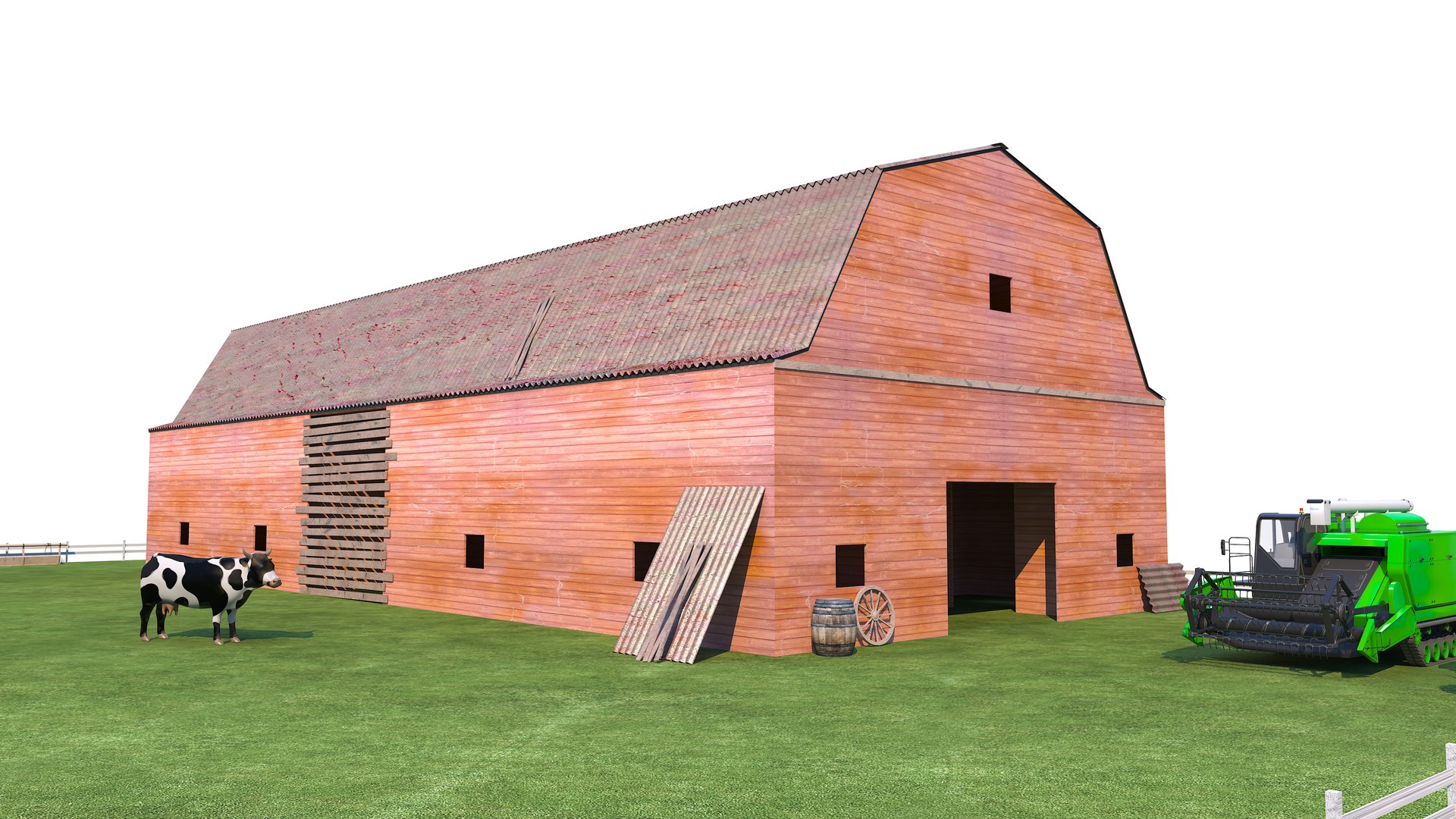 Detailed Farm Barn 3D - TurboSquid 2268966