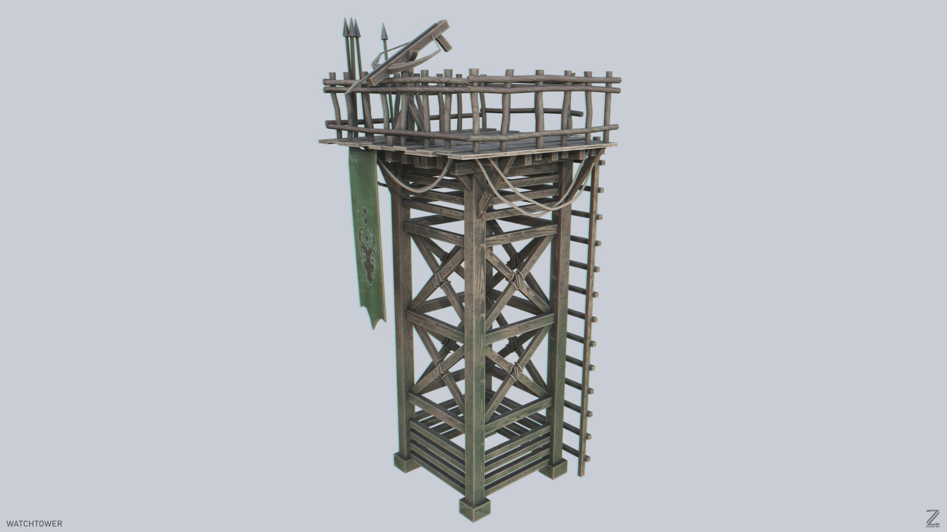 Watchtower Model - TurboSquid 2404784