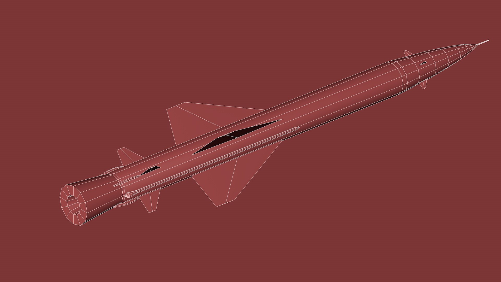 SA-75 Dvina SA-2 Guideline HQ-2 Surface To Air Missile 3D Model ...