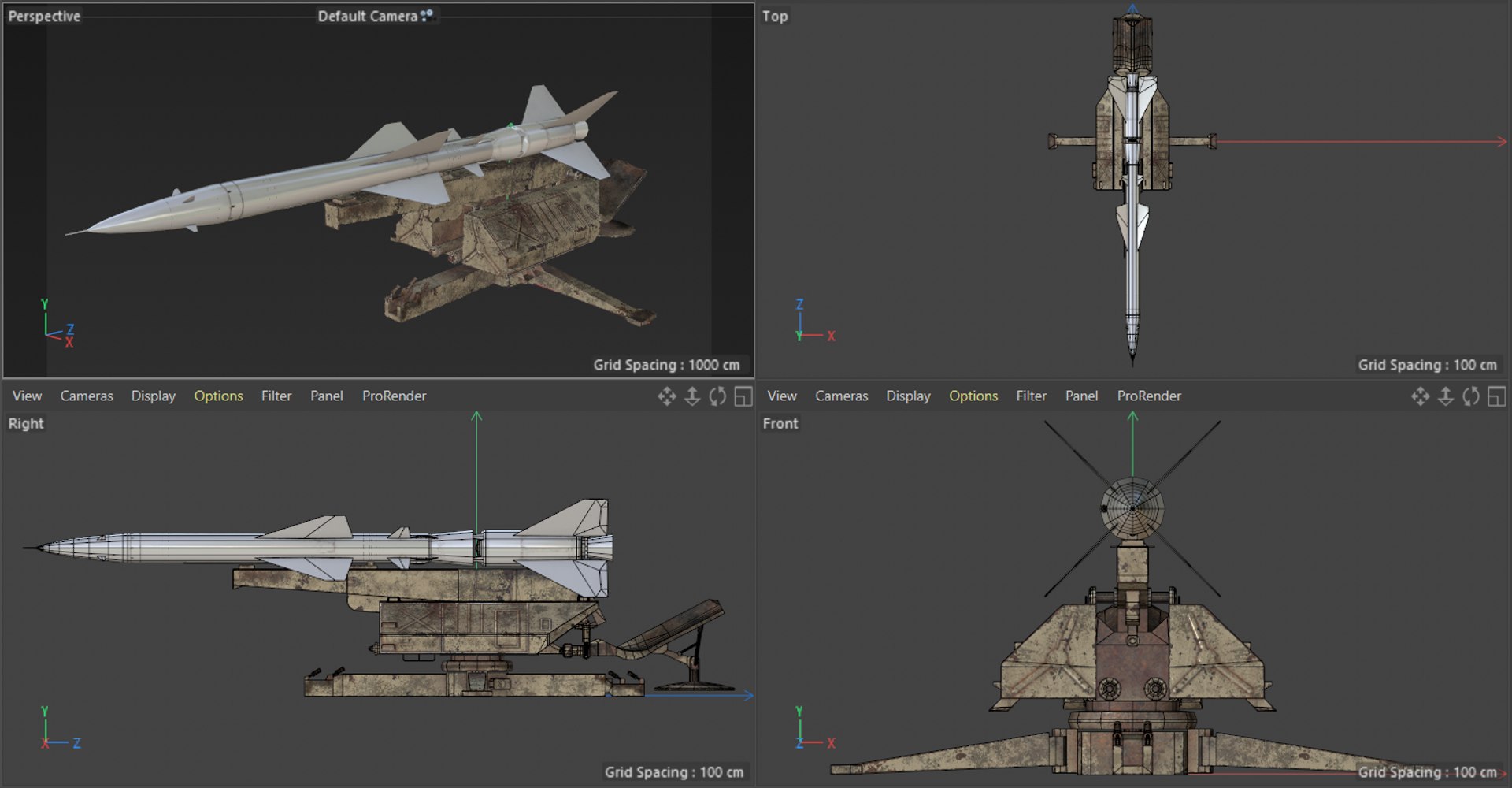 SA-75 Dvina SA-2 Guideline HQ-2 Surface To Air Missile 3D Model ...