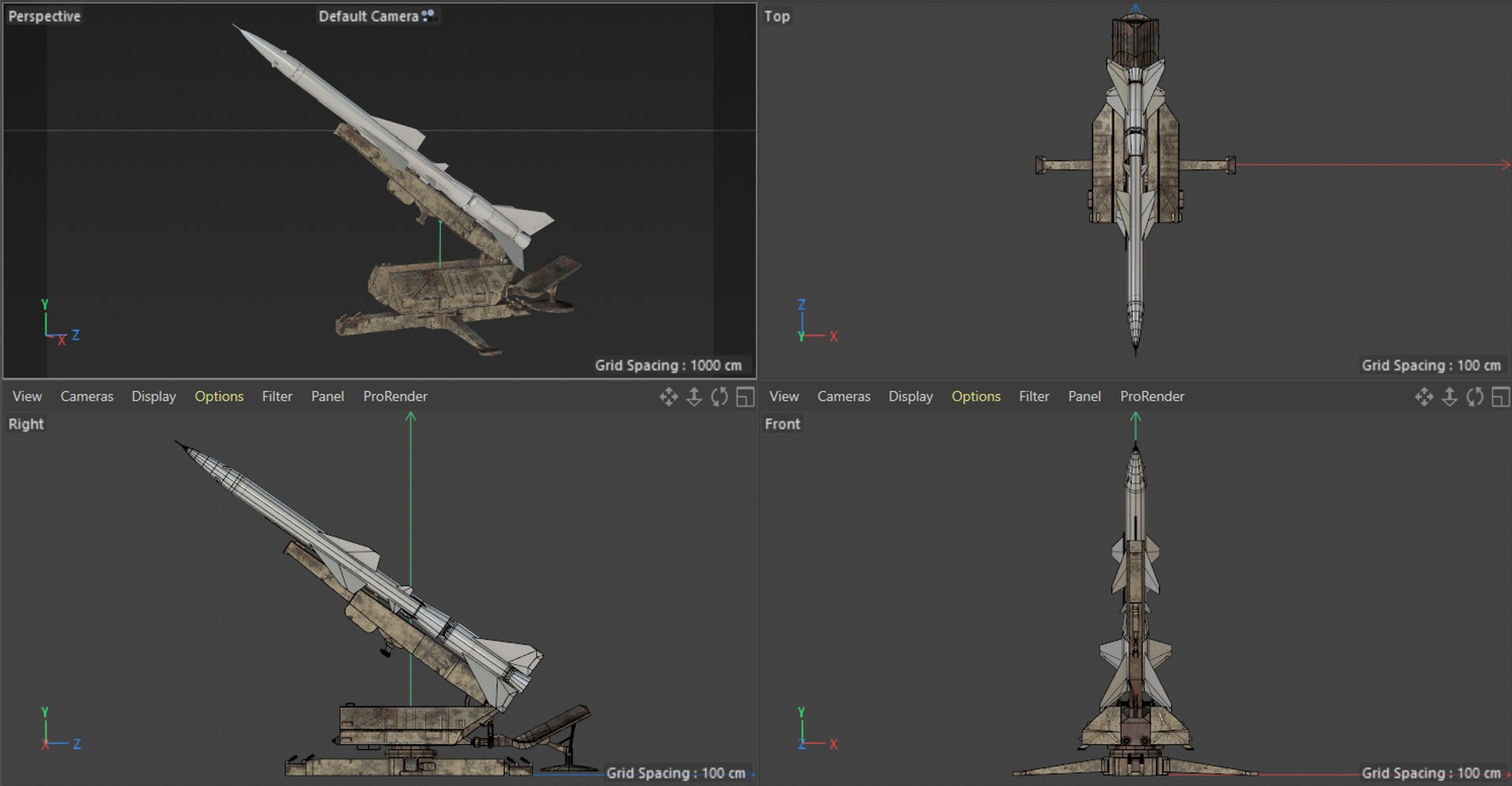 SA-75 Dvina SA-2 Guideline HQ-2 Surface To Air Missile 3D Model ...