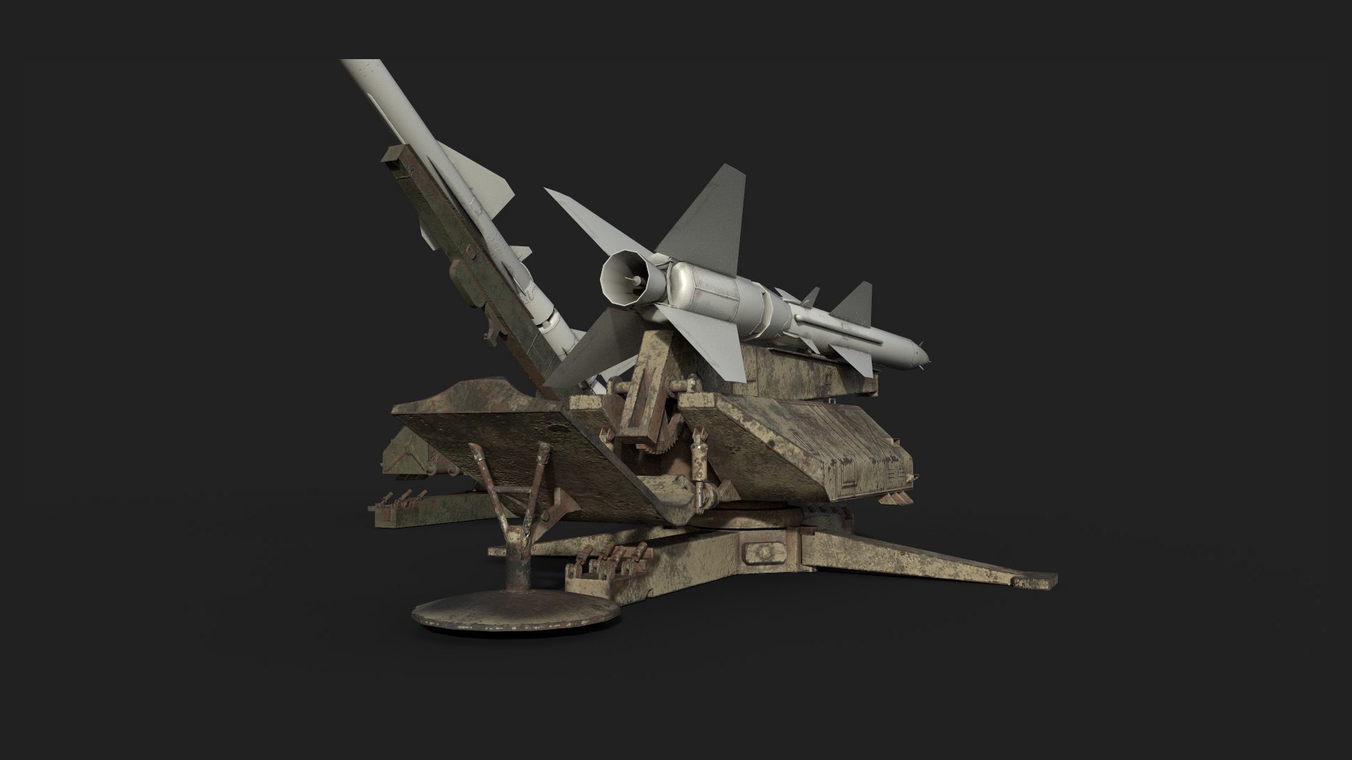 SA-75 Dvina SA-2 Guideline HQ-2 Surface To Air Missile 3D Model ...
