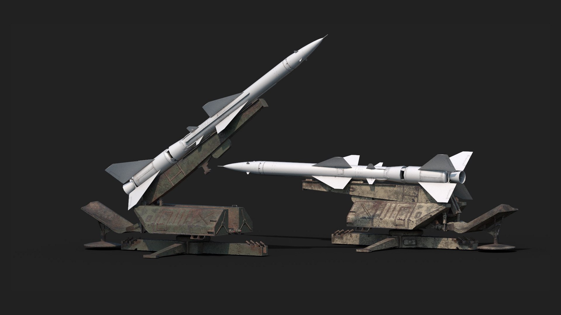 SA-75 Dvina SA-2 Guideline HQ-2 Surface To Air Missile 3D Model ...