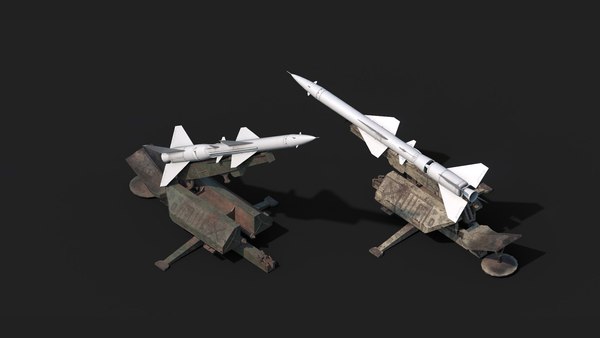 modelo 3d SA-75 Dvina SA-2 Pauta HQ-2 Misil tierra-aire - TurboSquid ...