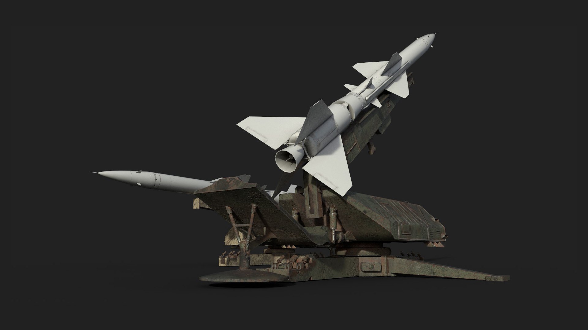 SA-75 Dvina SA-2 Guideline HQ-2 Surface To Air Missile 3D Model ...