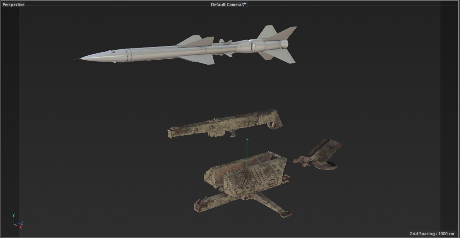 SA-75 Dvina SA-2 Guideline HQ-2 Surface To Air Missile 3D Model ...