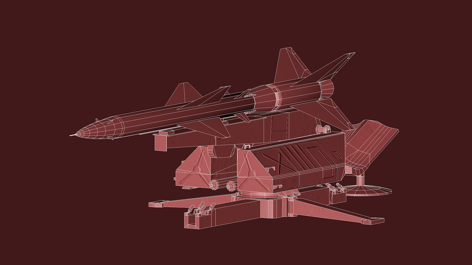 SA-75 Dvina SA-2 Guideline HQ-2 Surface To Air Missile 3D Model ...