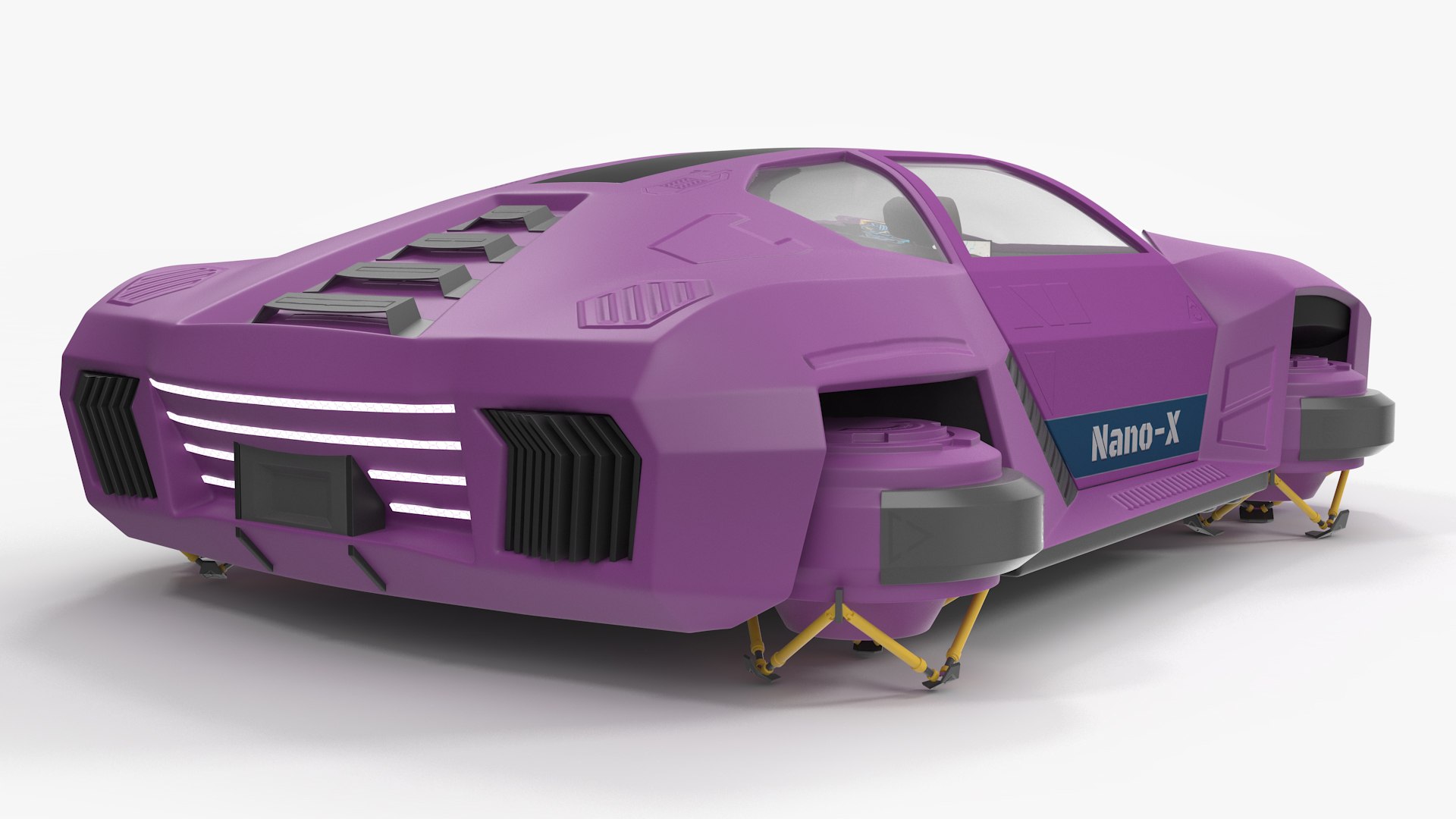 3D Futuristic Flying Car Purple Rigged model - TurboSquid 2122377