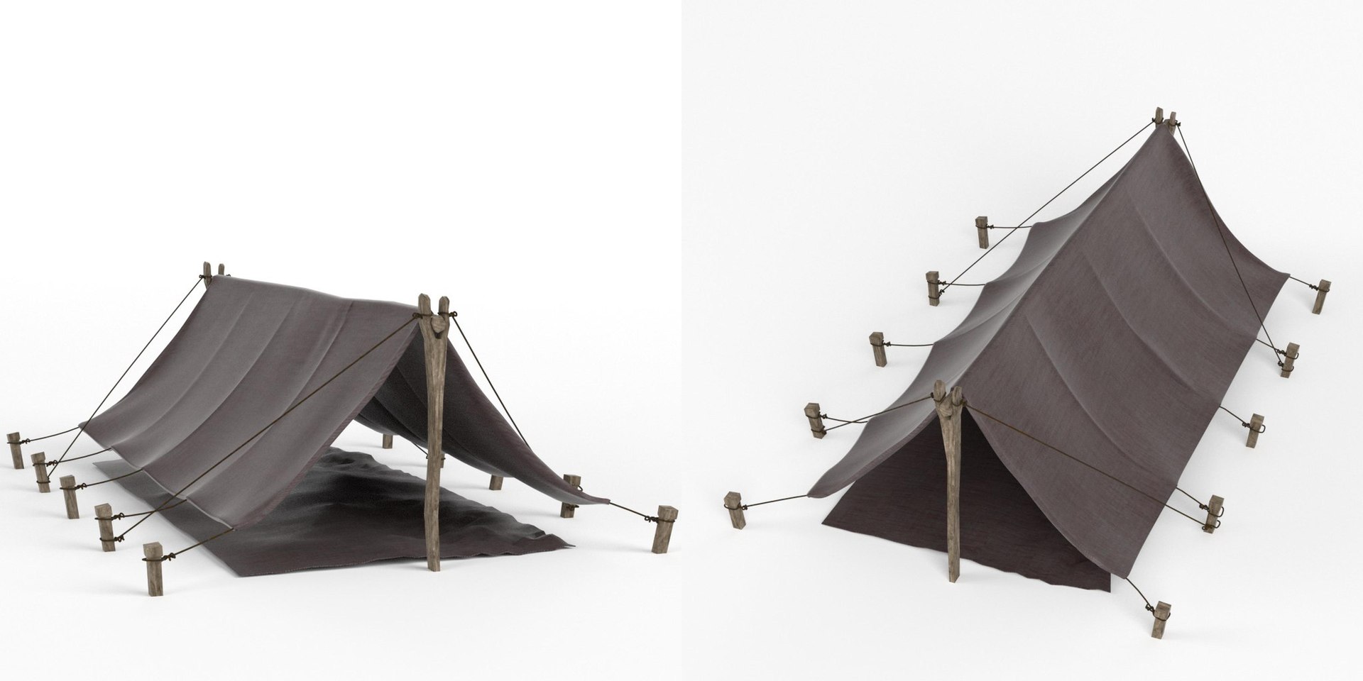 Pup tent 3D model - TurboSquid 1321076