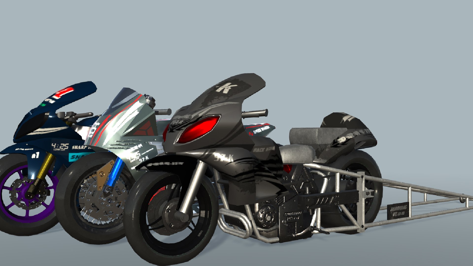 Drag Race Bikes Model - TurboSquid 1872245