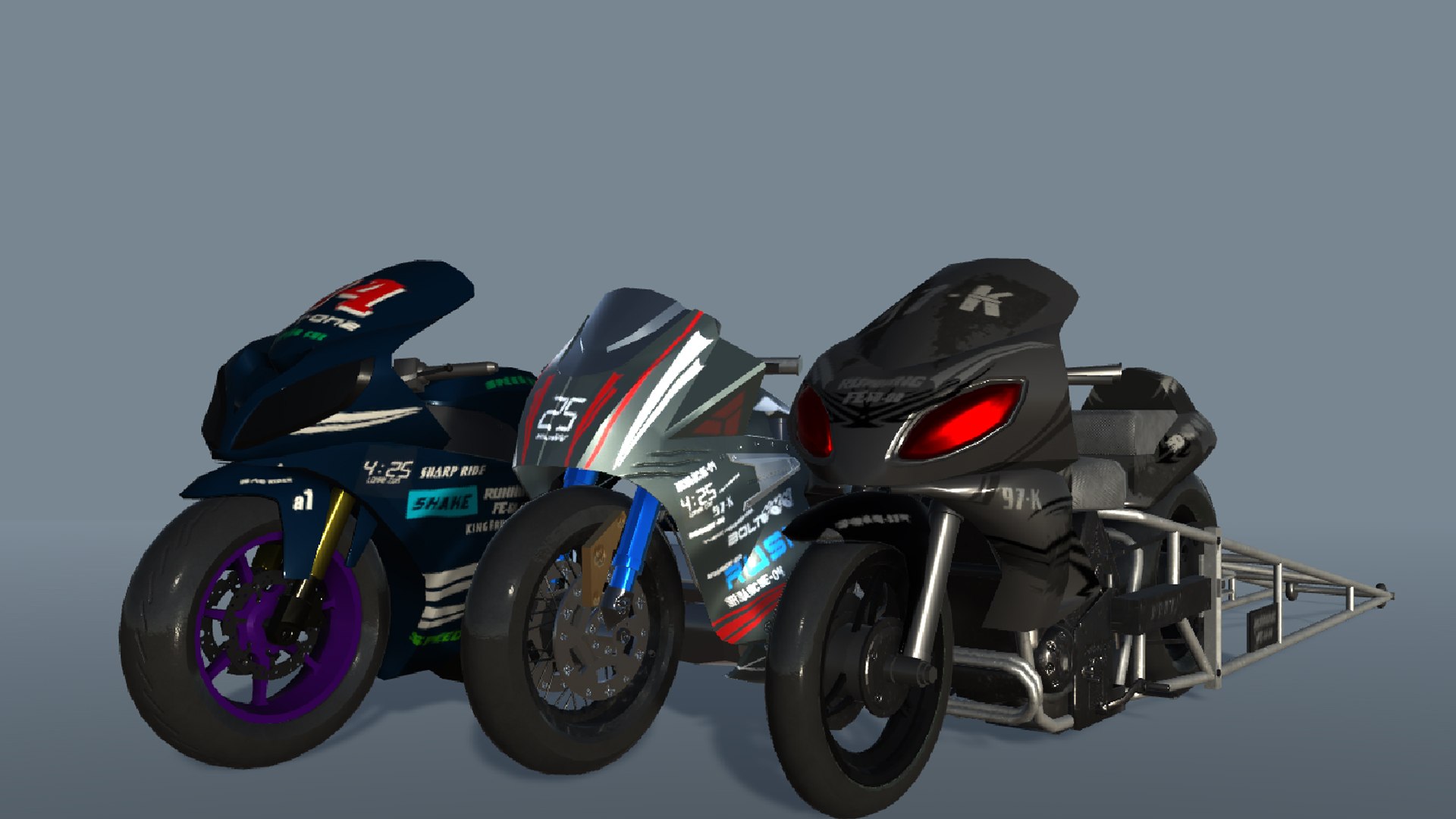 Drag Race Bikes Model - TurboSquid 1872245