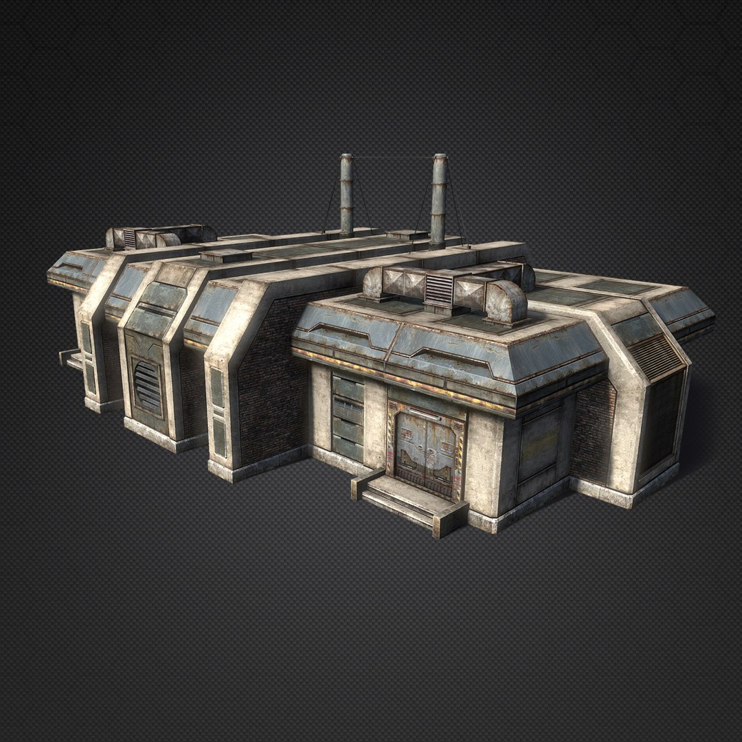 3d model sci-fi exterior set