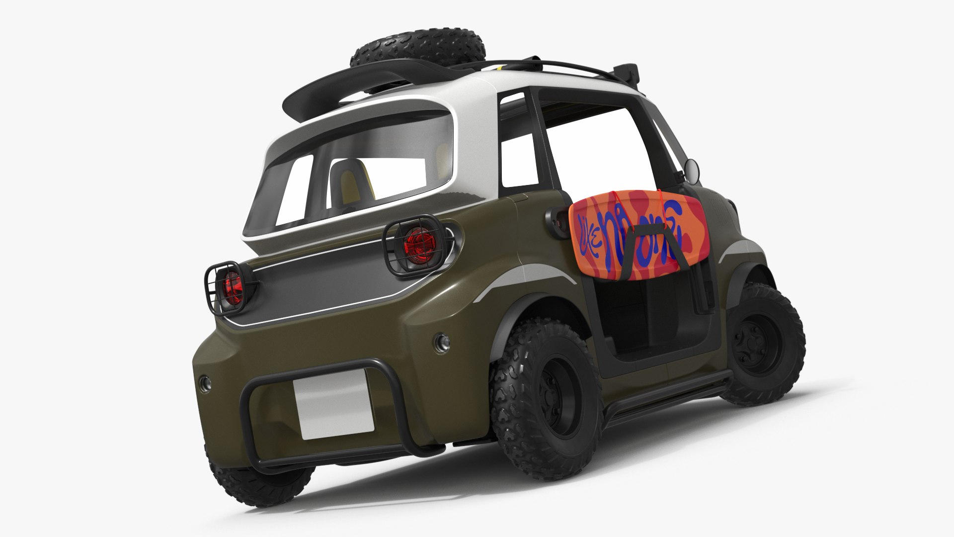 Urban Safari Mini Electric Vehicle Khaki Rigged For Maya 3D ...