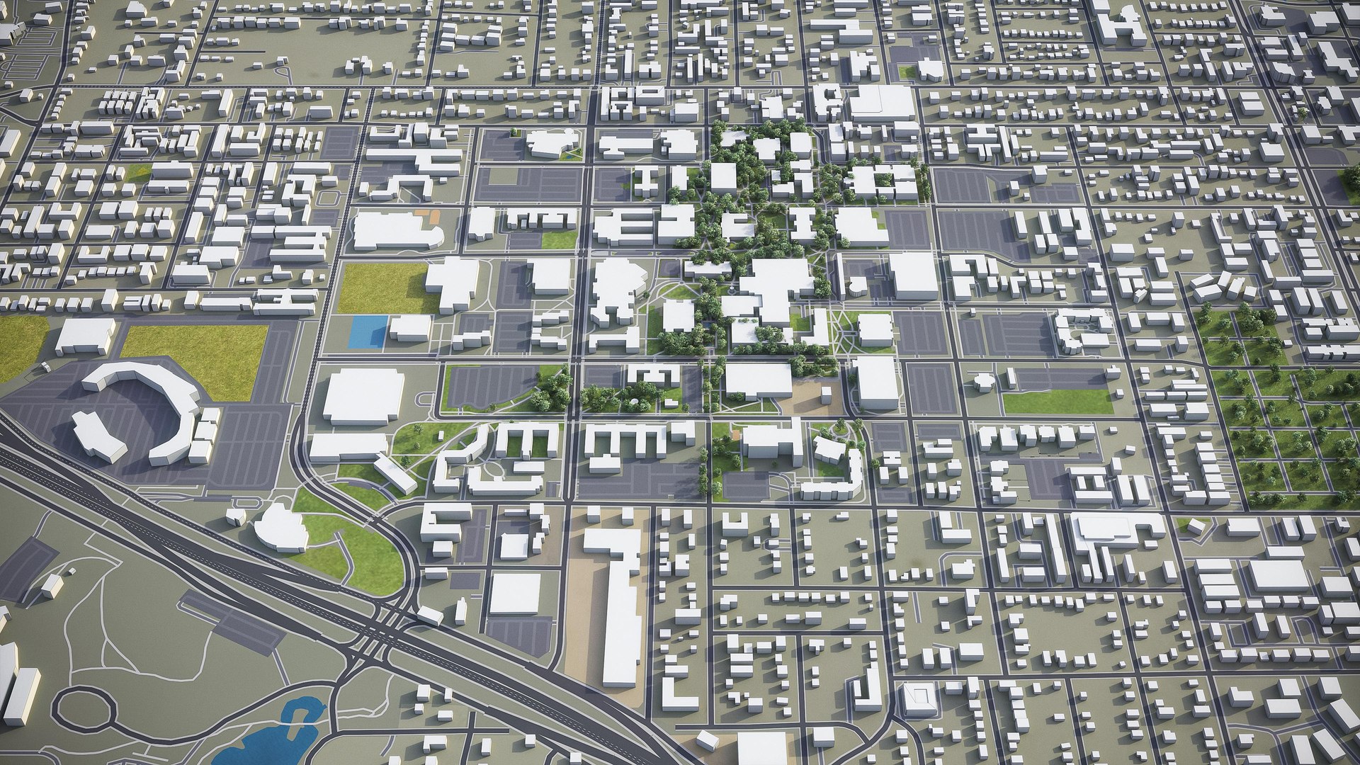 Denton surrounding - model - TurboSquid 1577039
