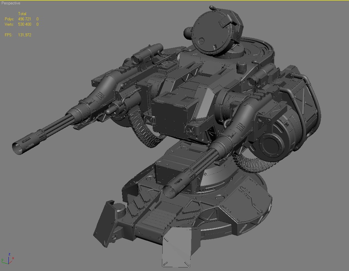 3d Guns Turret