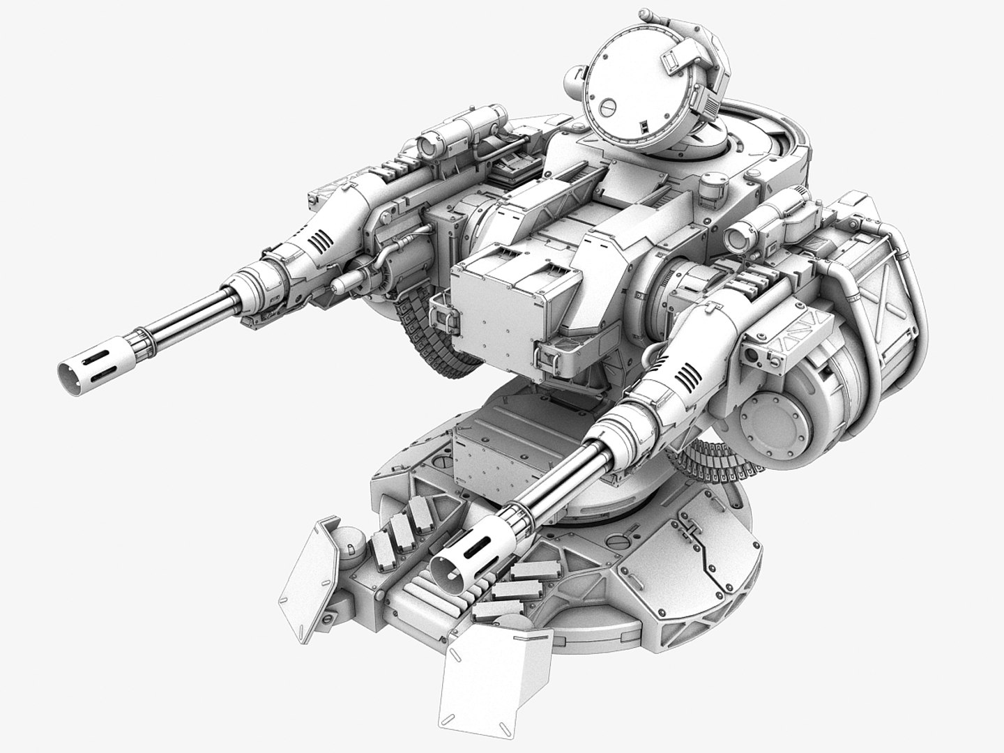 3d Guns Turret