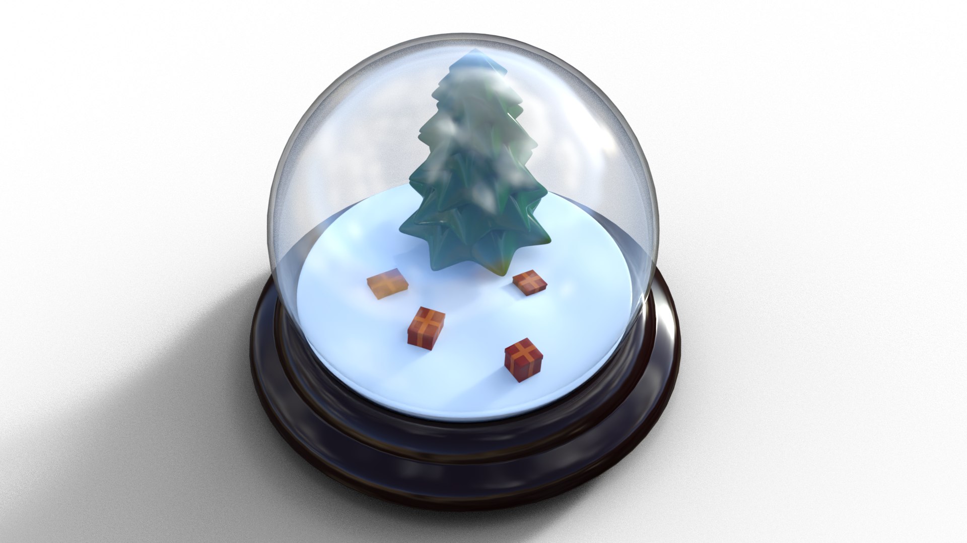 3D Model Snow Globe Low-poly 3D Model - TurboSquid 2312677
