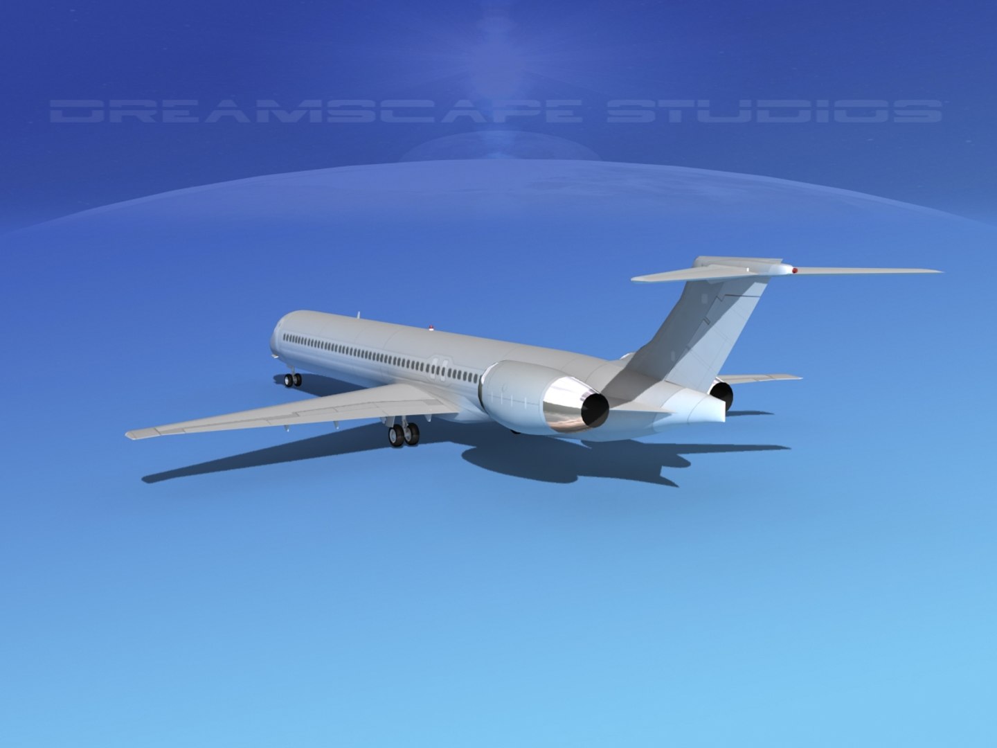 3d Md-90 Jet Commercial Model