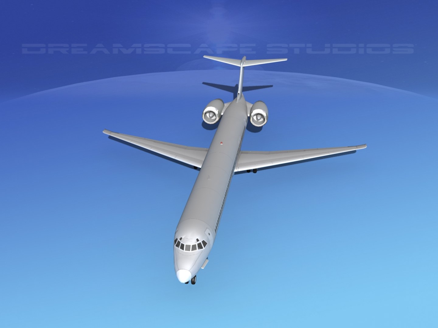 3d Md-90 Jet Commercial Model