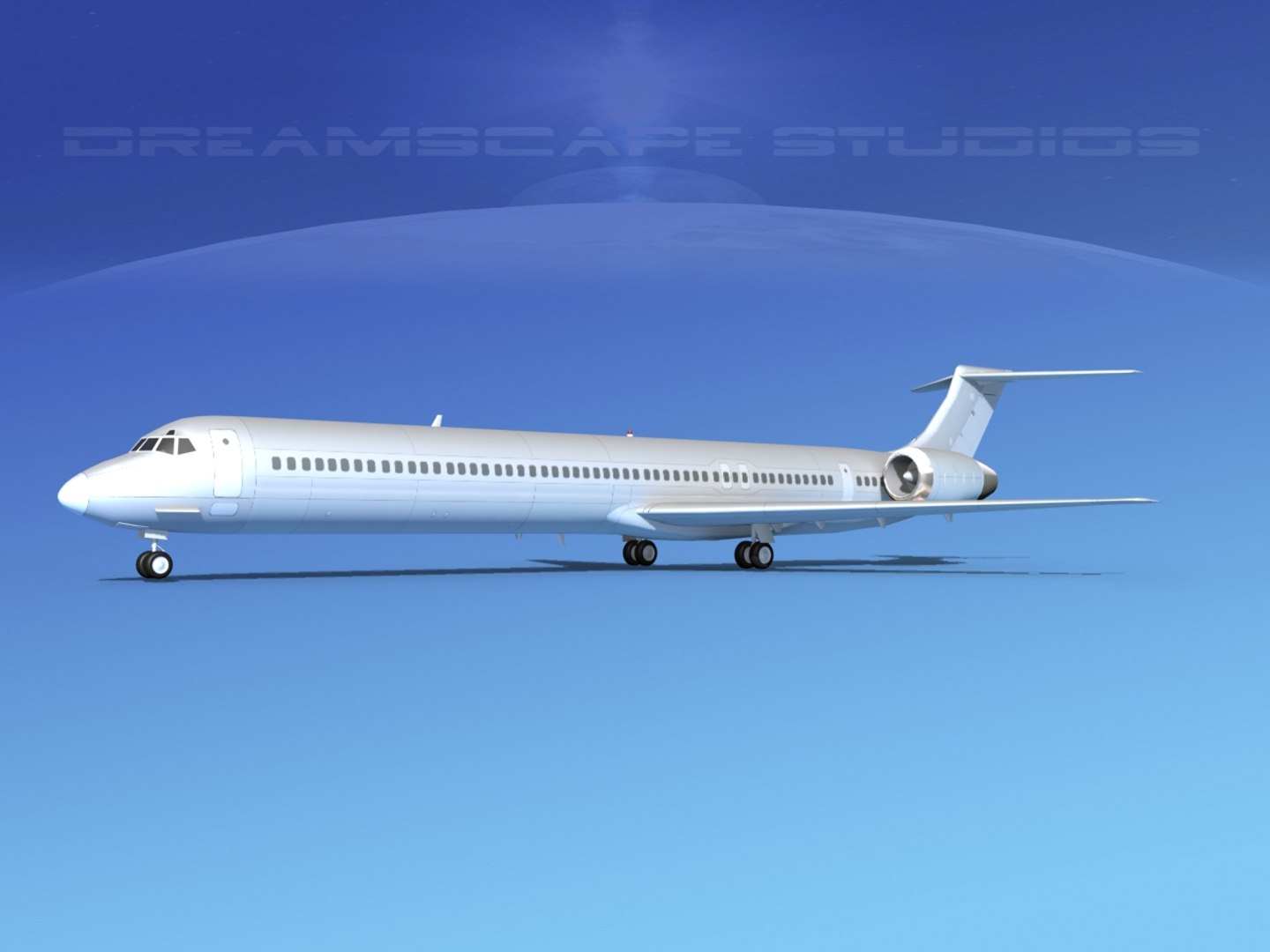 3d Md-90 Jet Commercial Model