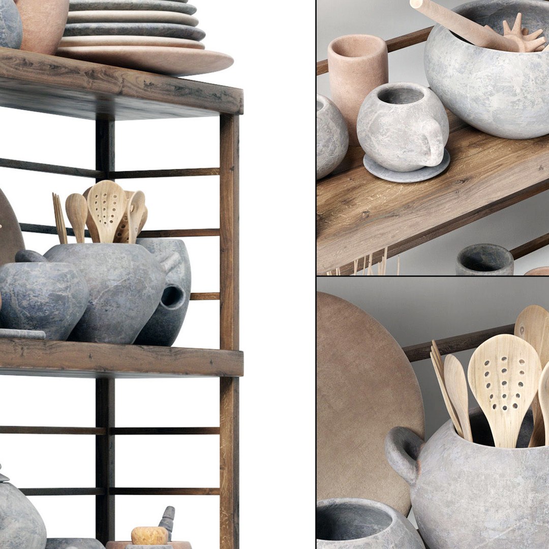 Modern pottery and vessel handicraft models 3D model - TurboSquid 2056532