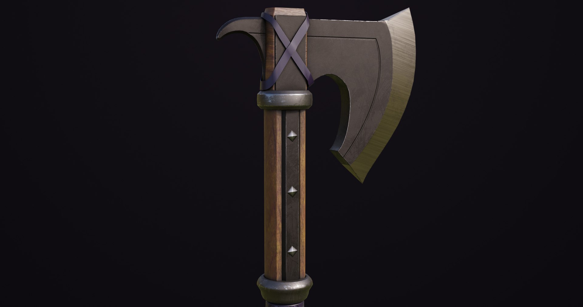Battle Axe 14 Violet Handle All PBR Unity UE Textures 3D - TurboSquid ...