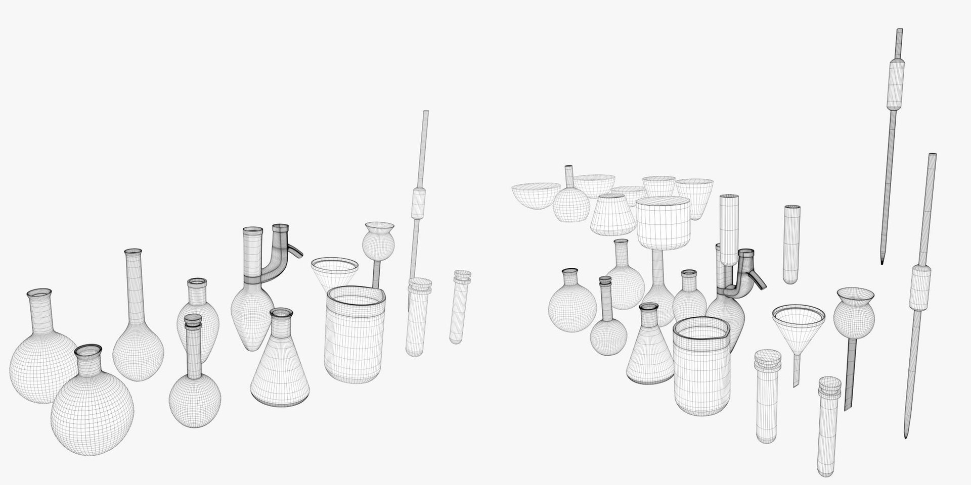 3D Set Chemistry Lab Glassware - TurboSquid 1247991