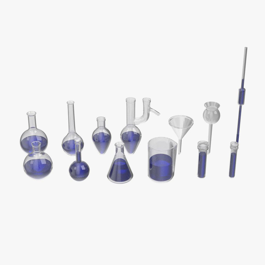 3D Set Chemistry Lab Glassware - TurboSquid 1247991