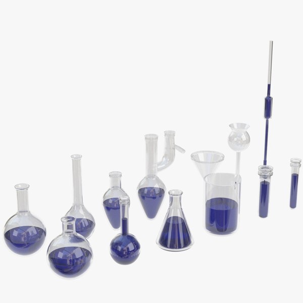 3D set chemistry lab glassware - TurboSquid 1247991