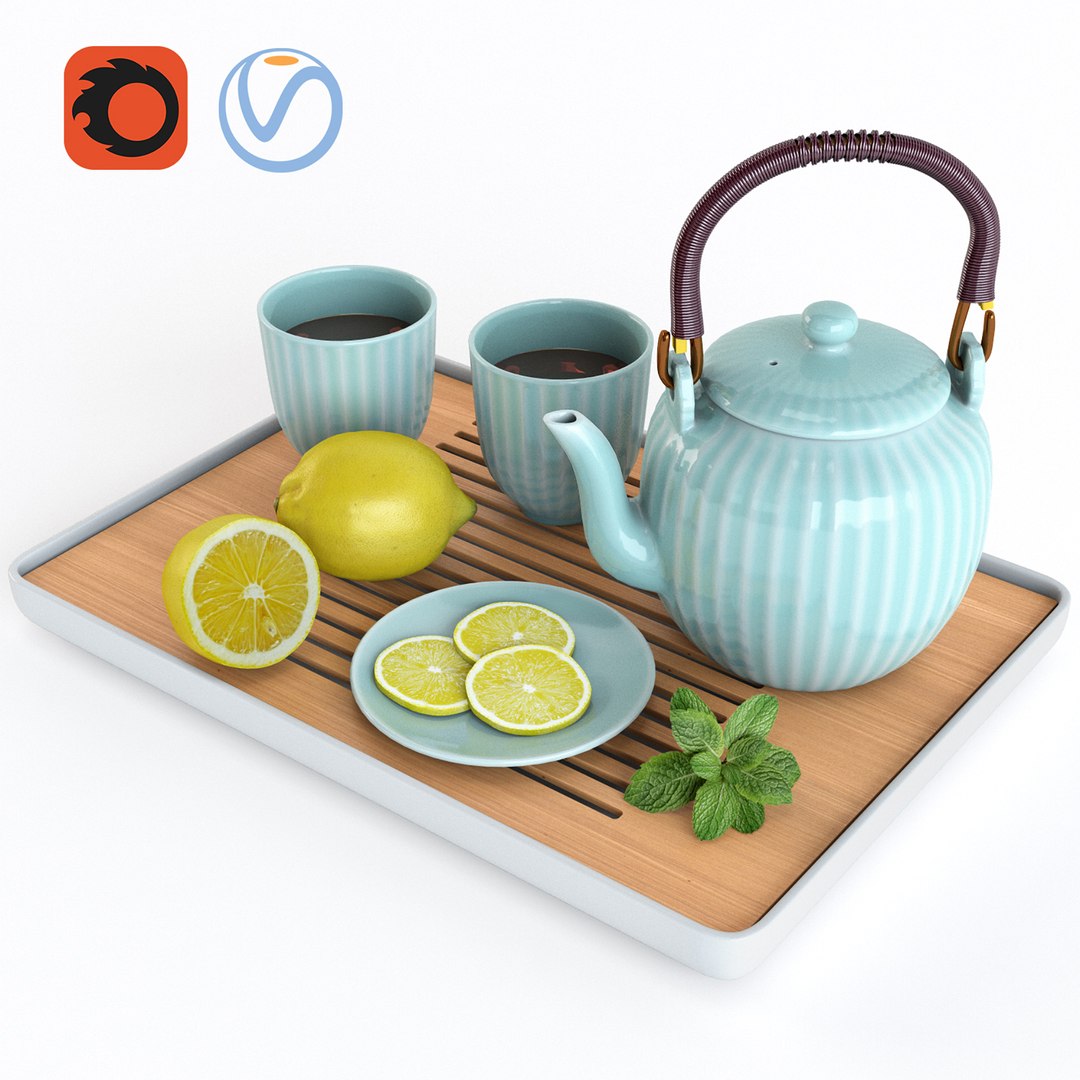 Tea Set 3D Model - TurboSquid 1869895