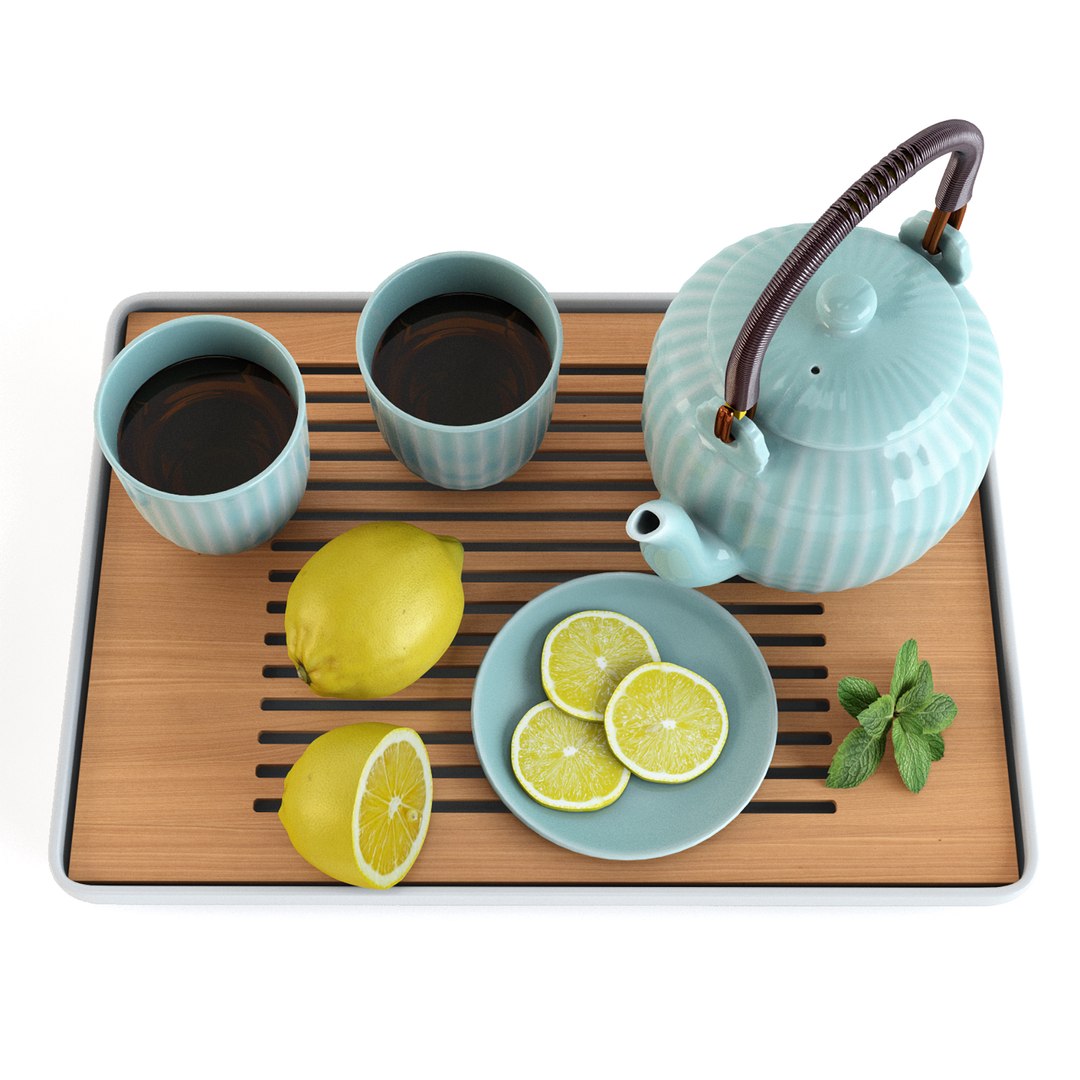 Tea Set 3D Model - TurboSquid 1869895