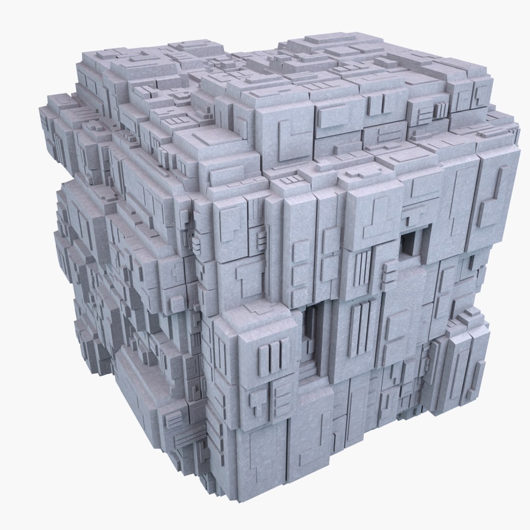 3d Model Sci-fi Cube Mht-05
