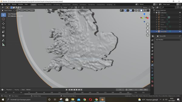3D Great Britain Relief Map model - TurboSquid 1813022