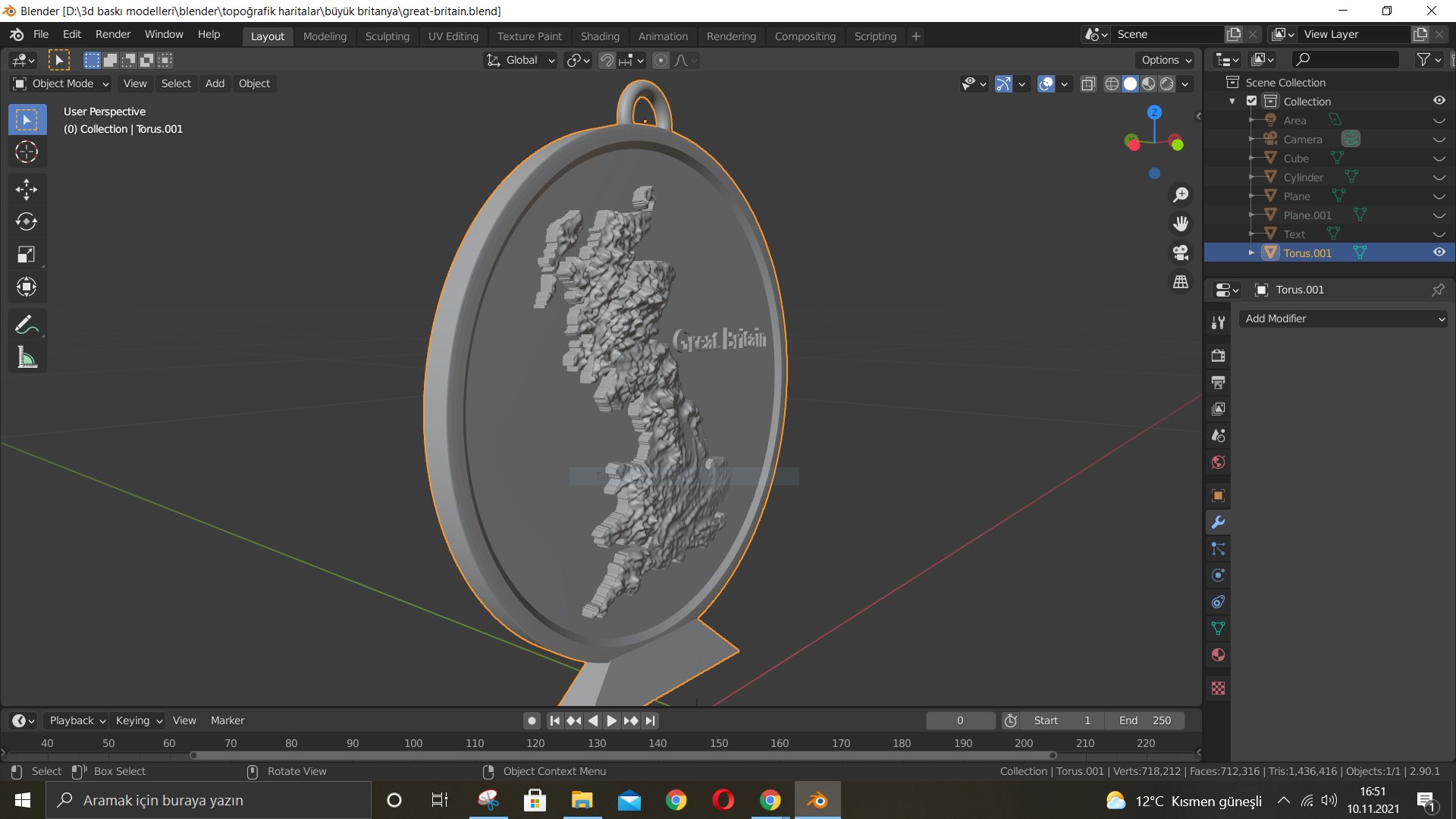 3D Great Britain Relief Map Model - TurboSquid 1813022