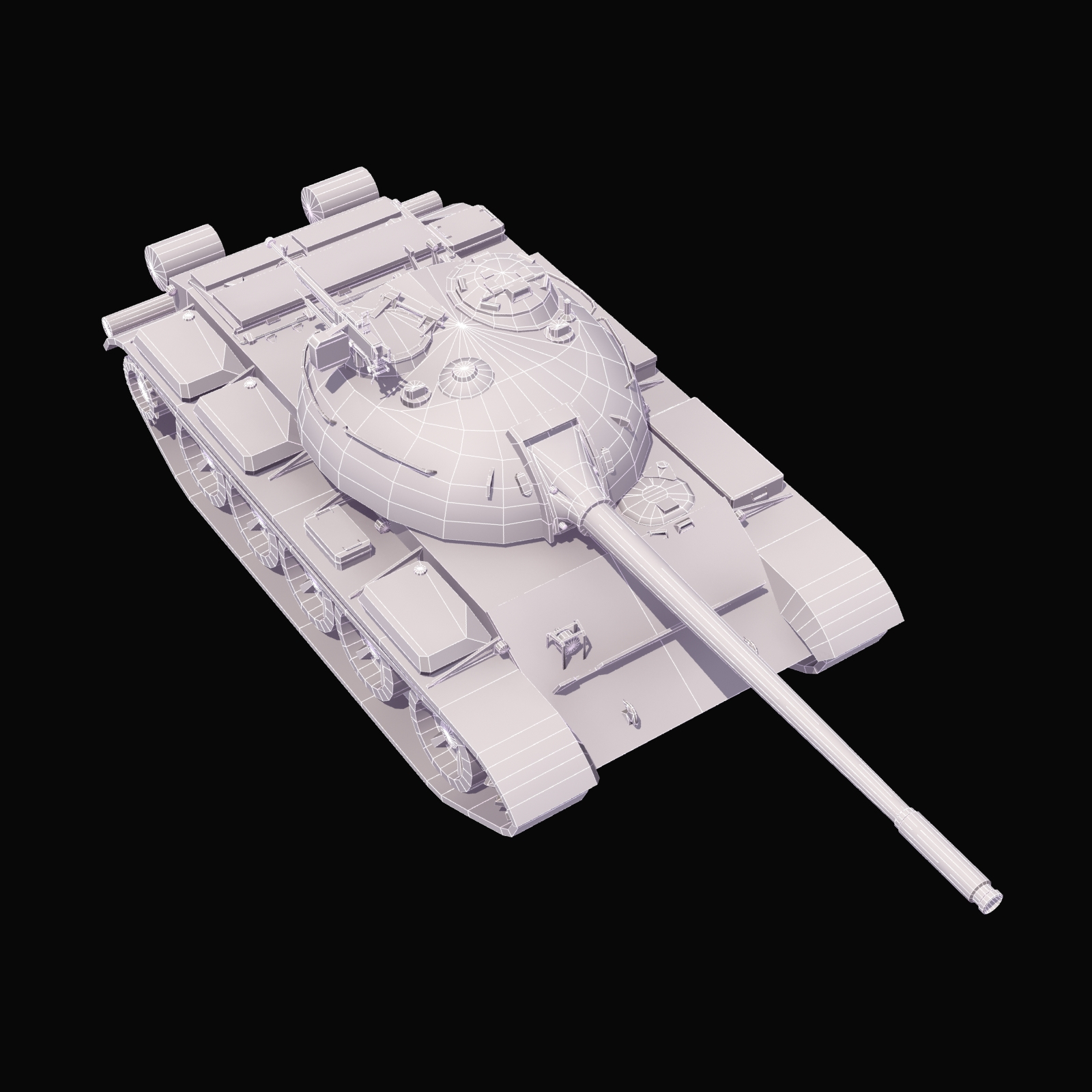 3d type59 battle tank chinese model