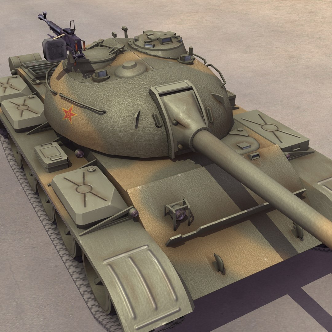 3d Type59 Battle Tank Chinese Model