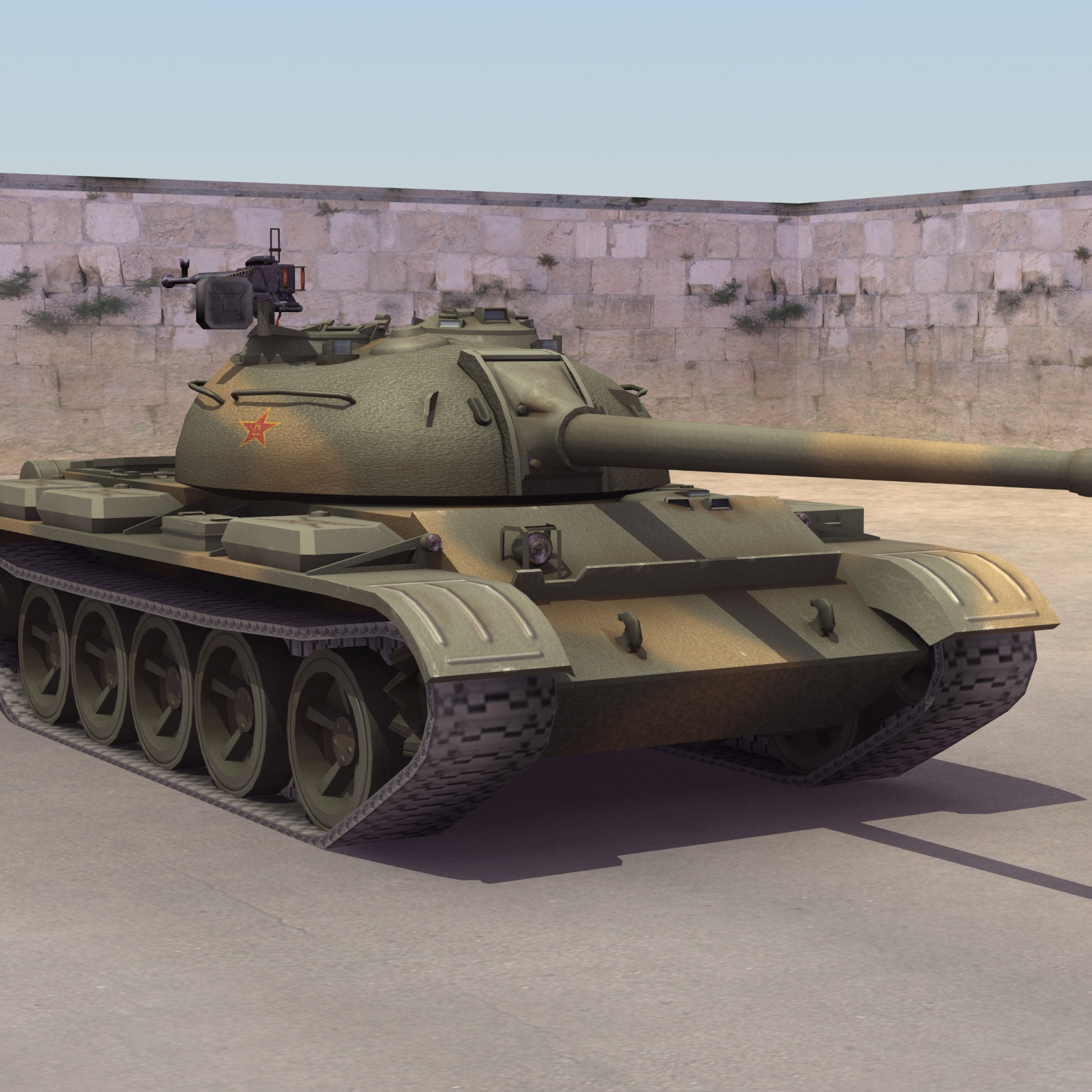 3d type59 battle tank chinese model