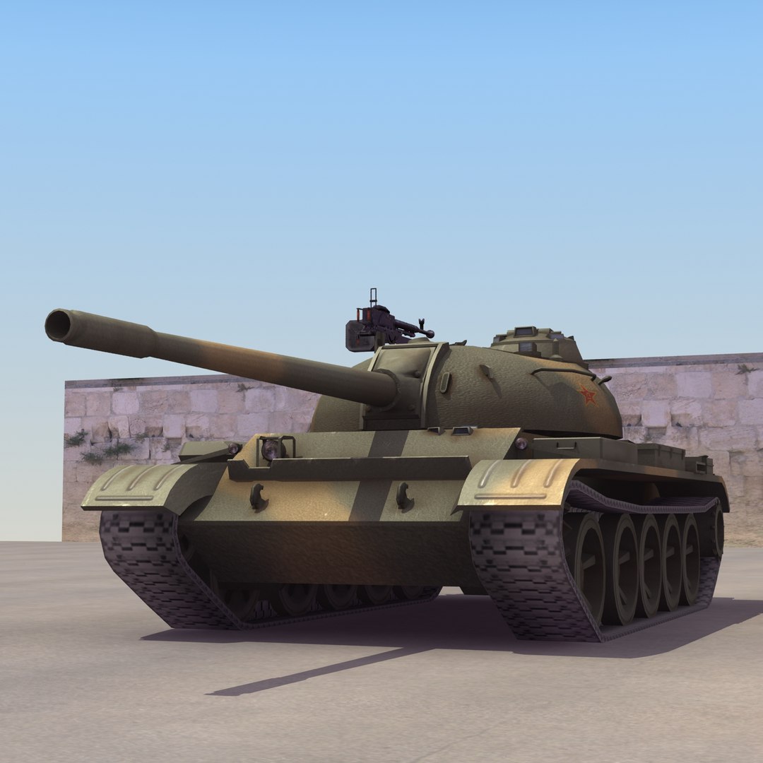 3d Type59 Battle Tank Chinese Model