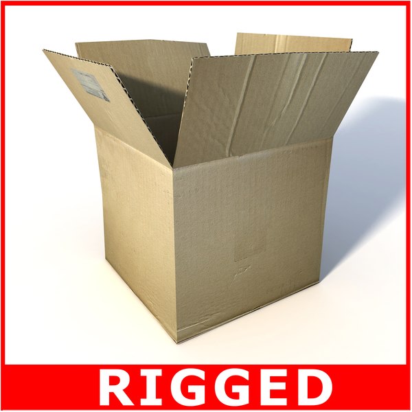 box card cardboard 3d model