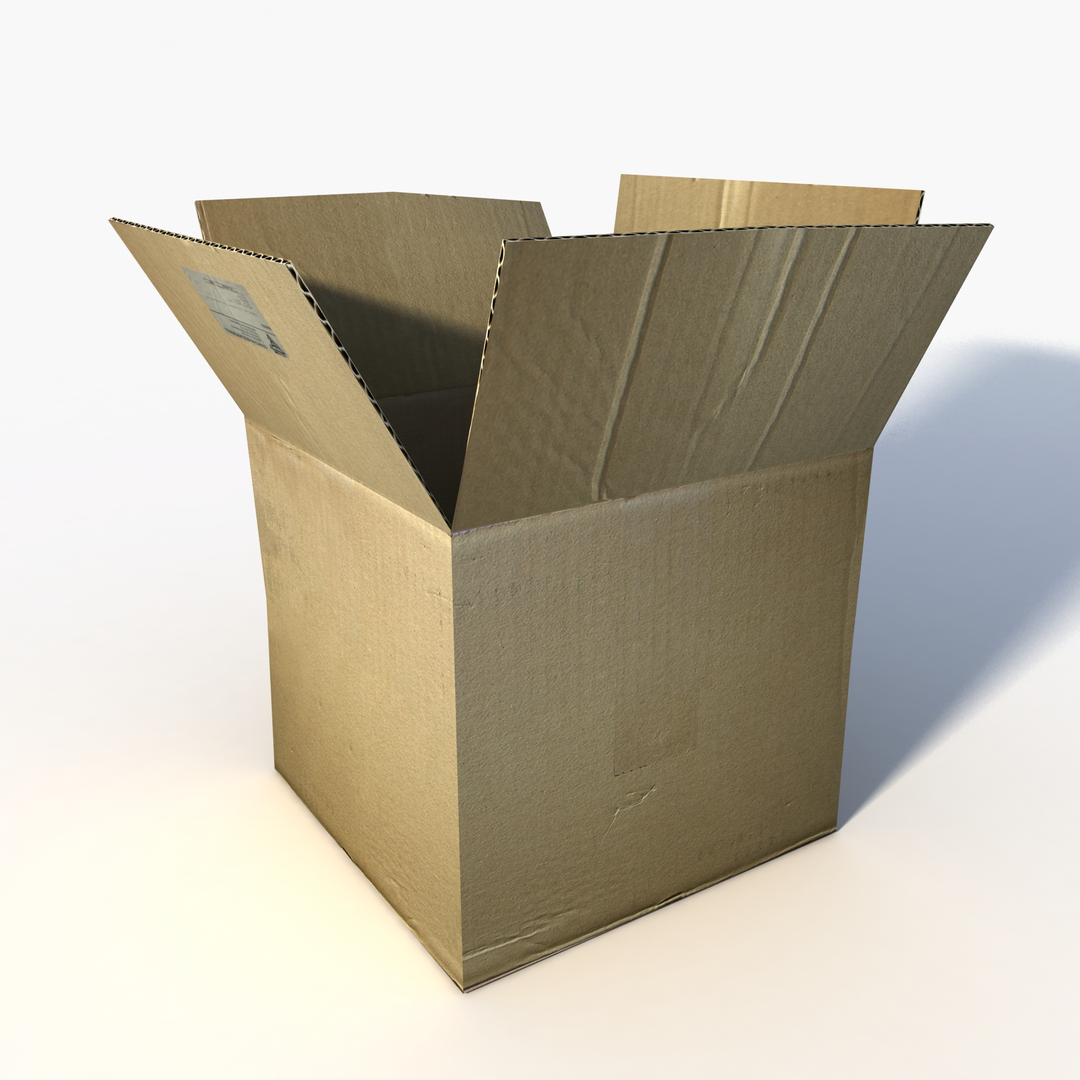 box card cardboard 3d model