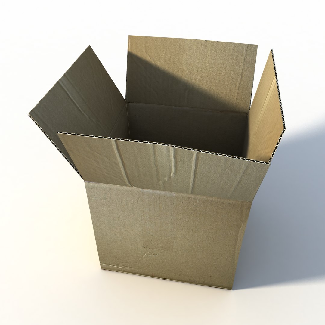 Box Card Cardboard 3d Model