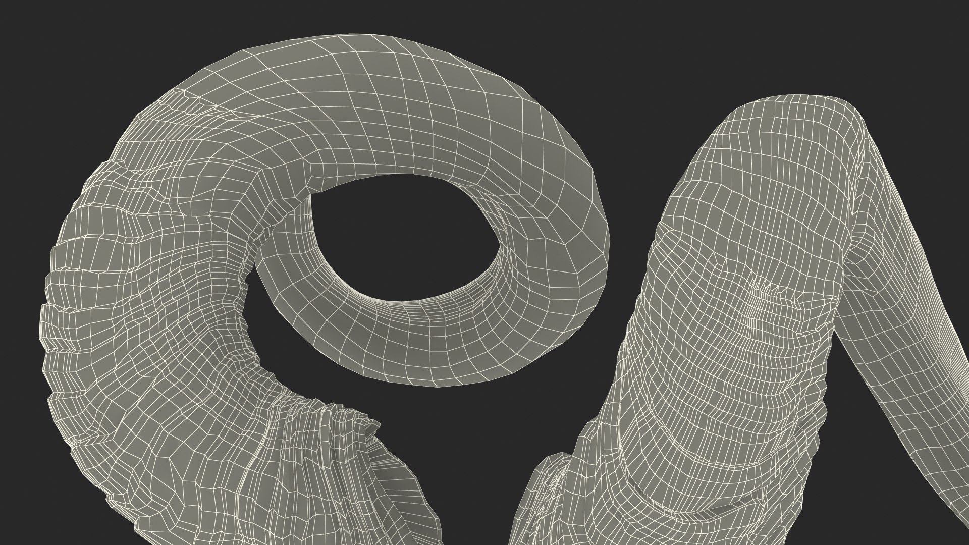 Animal Twisted Horns Dark 3D model - TurboSquid 1953130