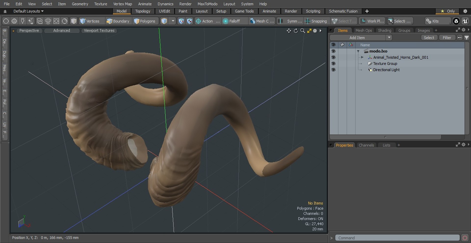 Animal Twisted Horns Dark 3D model - TurboSquid 1953130