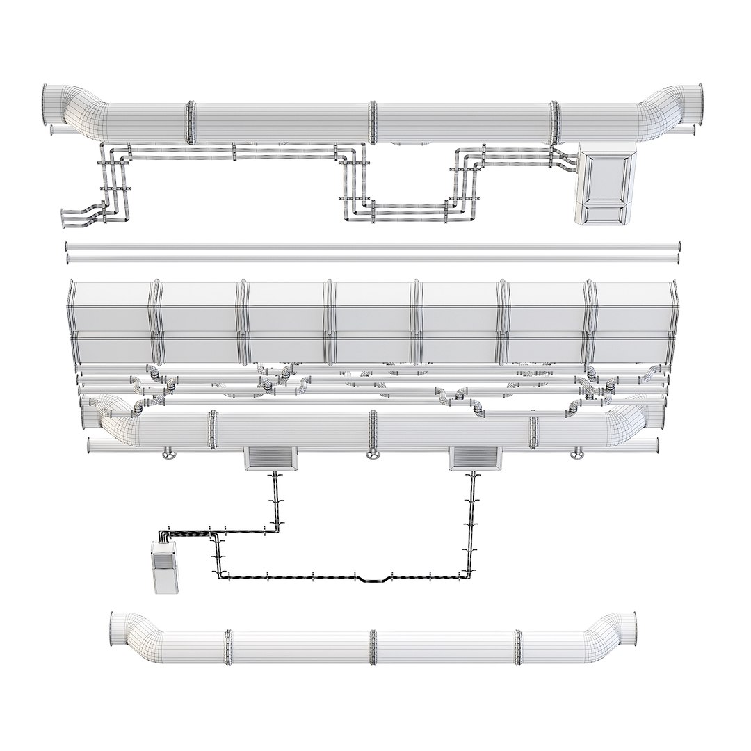 3D Wall Pipes - TurboSquid 2255796